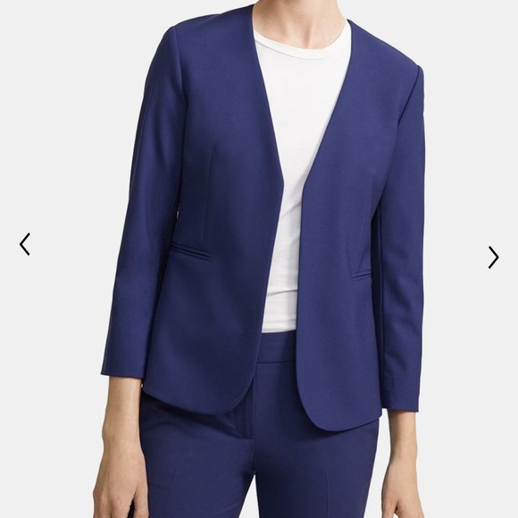 Theory | Jackets & Coats | Theory Blue Blazer Modern Professional Style ...